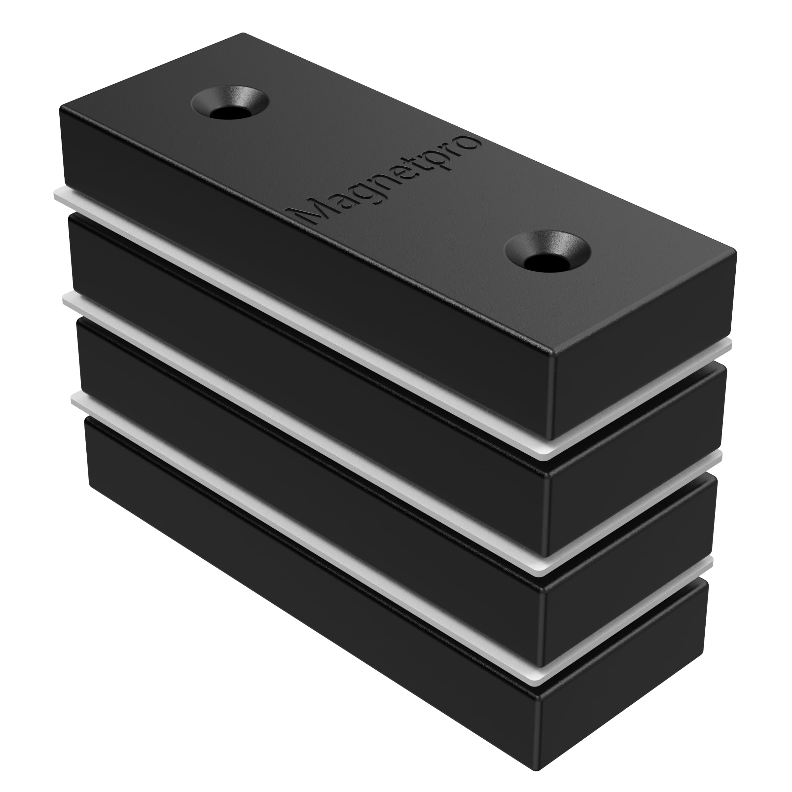 Magnetpro PP Coated Rectangular Magnets 20 LB Force Size 2" x 0.75" x